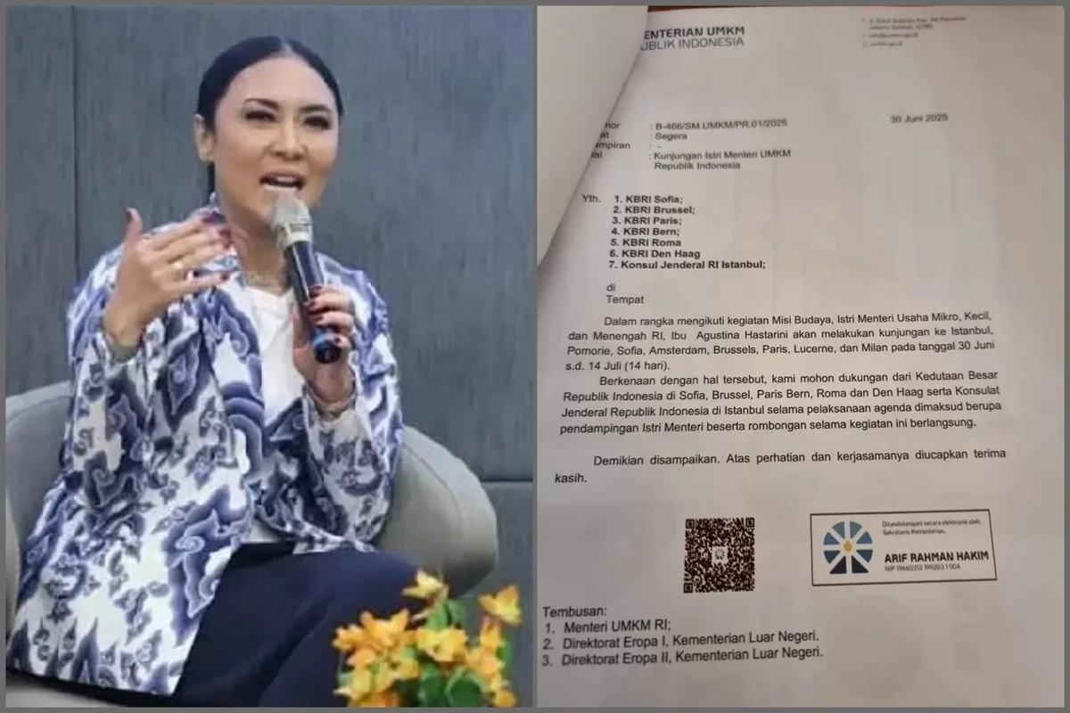 Surat Pengawalan Istri Menteri UMKM ke Eropa Viral, Benarkah Pakai ...